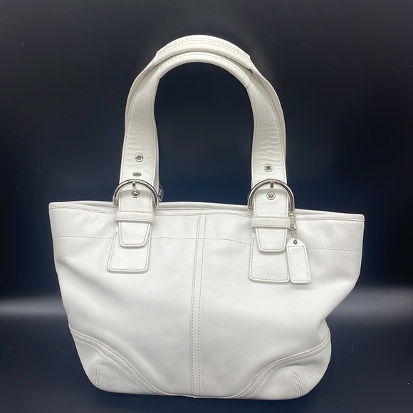 Coach | Accessories | Coach J4d9544 Ivory Leather Shoulder Bag Purse ...